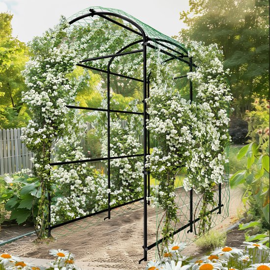 unho Grote tuinboog trellis voor klimplanten - Outdoor metalen plant ...
