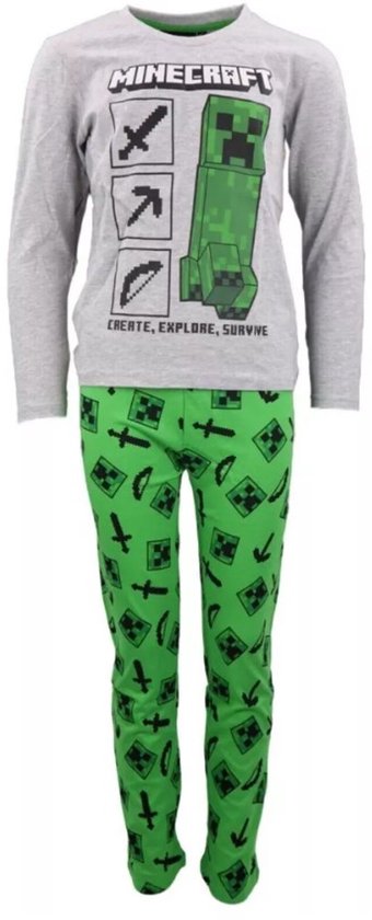 Minecraft pyjama - Maat 134 cm / 9 jaar | bol