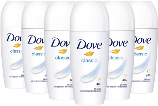 Dove Deo Roll-on – Classic 50 ml (6 stuks) | bol