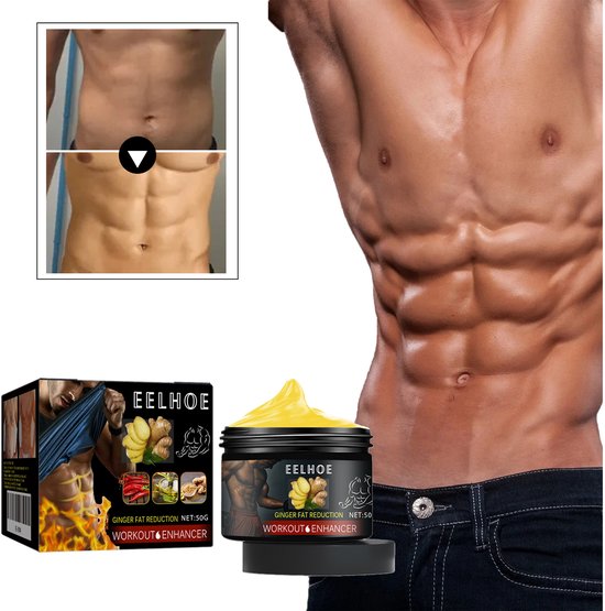 2ps Gember buikspiercrème voor mannen en vrouwen fitness buik lichaam ...