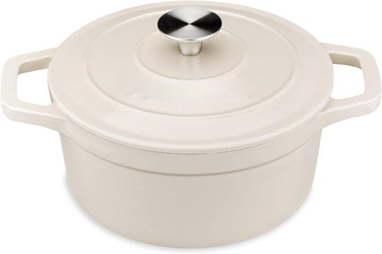 Kookpannen - Gietijzeren Braadpan - Stoofpan - Emaille Inductie Pan ...