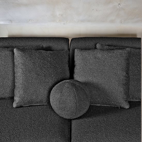 GURU Bank Mori 4-Zits Antraciet Chic Bouclé – 340x110x77 cm – Luxe ...