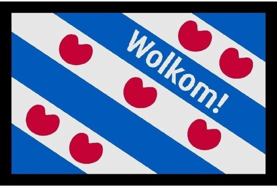 Deurmat - schoonloopmat - Fryslân - 50 x 70 cm - Friese Flag - Wolkom | bol