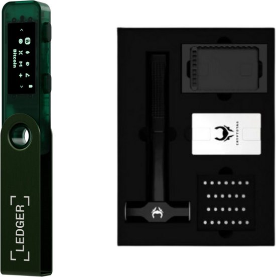 Ledger Nano S Plus - Emerald Green + Cryptotag Thor Bundel | bol