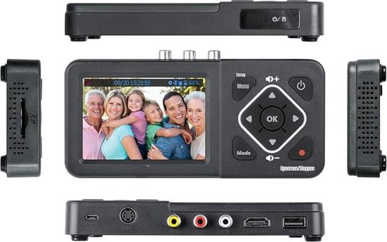 Thuys – Vhs Videorecorder – Videobanden Digitaliseren – 16 x 8 x 3cm – Zwart | bol