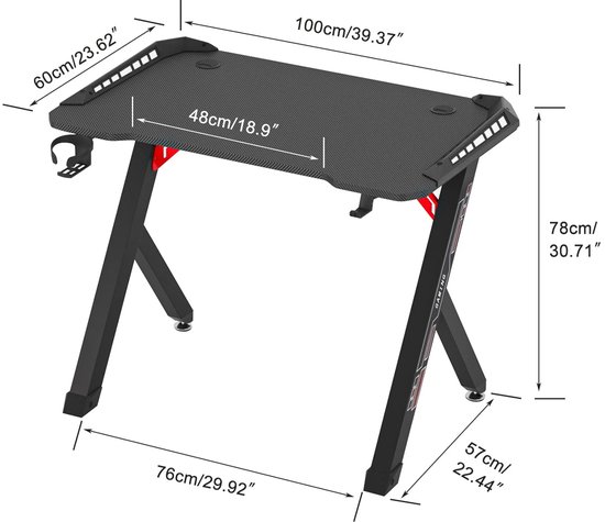 Gaming Bureau - Gaming Tafel - Gaming Desk - Computer Tafel - Computer ...