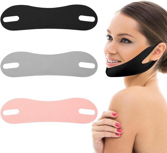 Double Chin Mask - V Line Lifting Mask met Chin Strap - Jaw Trainer | bol