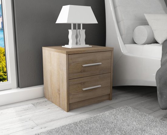 Matkam - Nachtkastje - BODO 2S - Eiken Sonoma | bol