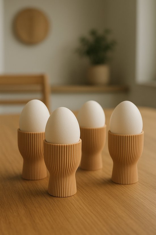 Japandi Eierdopjes (Set van 6) – Minimalistisch Ontwerp voor een ...