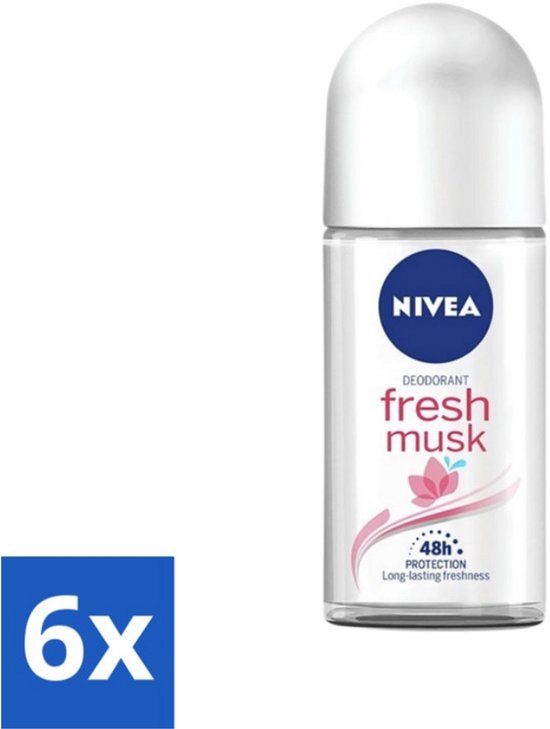 Nivea Deo Roll-on – Fresh Musk 50 ml (6 stuks) | bol