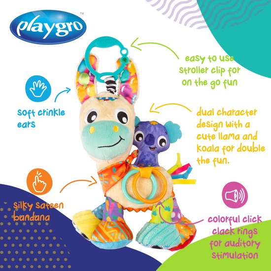 Playgro Activity Friend Lupe Llama - Hangspeeltje - Baby Speelgoed ...