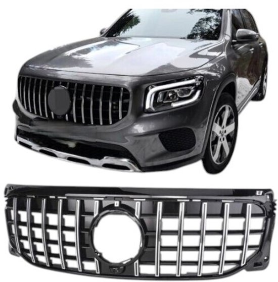 Grill Geschikt met Mercedes GLB X247 (2019-2023) Glanzend zwart met ...