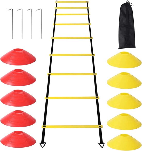 Agility Ladder en Trainingsset voor Voetbal, Tennis en Boksen - 6 Meter ...