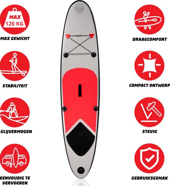 GJ Ventures Sup Board - Stand Up Paddling - Max. 120KG - Opblaasbaar ...