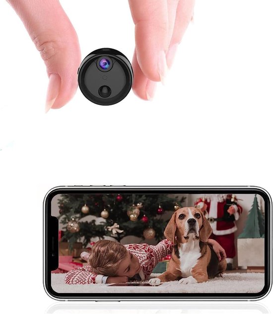 1080p HD Mini camera met app voor binnen - WLAN bewakingscamera met ...