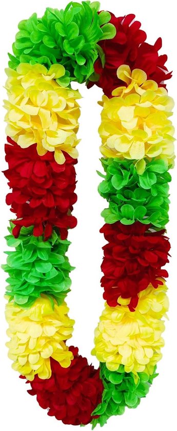 Hawaiian Flower Chain Multicoloured Garlands - Large Flowers Necklaces ...