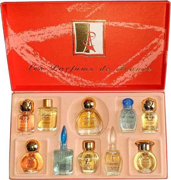 Luxe Franse Eau de Parfum - Red Box - Parfum Miniaturen Geschenkset uit ...