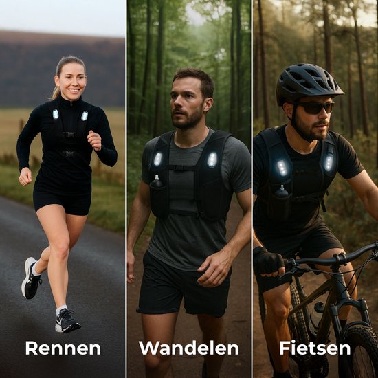 Nuvance Hardloopvest met Verlichting - Running Vest - Inclusief ...
