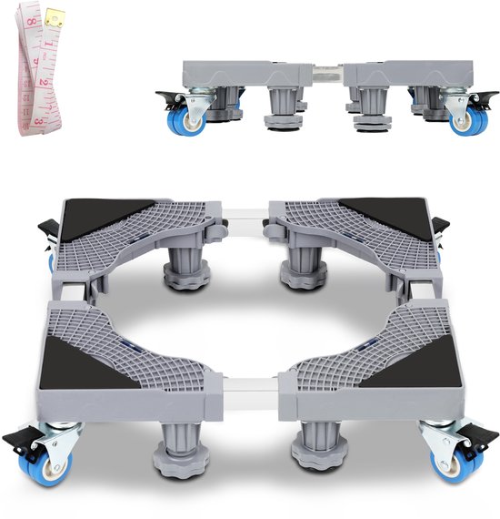 Wasmachine Verhoger met 8 Poten & 4 Wielen - Verstelbaar Wasmachine ...