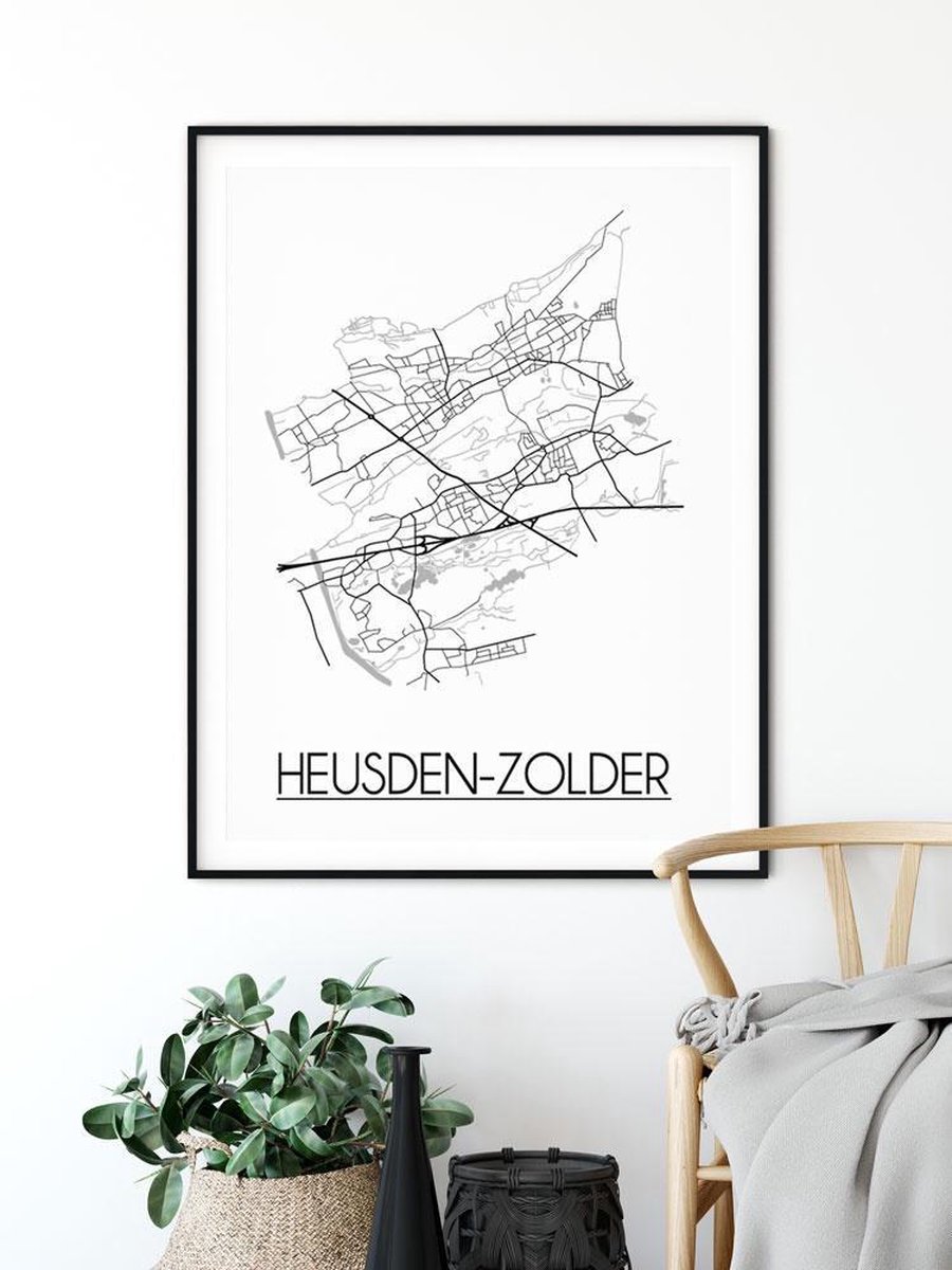 DesignClaud Heusden-Zolder Map poster A3 poster (29,7x42 cm) | bol.com