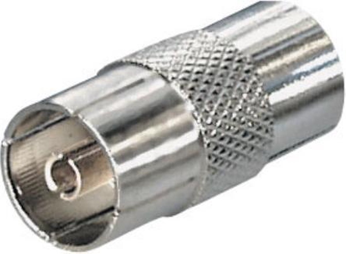 IEC (m) - IEC (v) coax adapter / metaal | bol.com