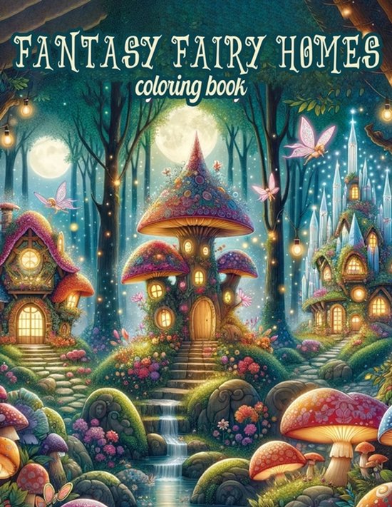 fantasy fairy homes Coloring Book, Tonya Walton Art | 9798321410554 ...