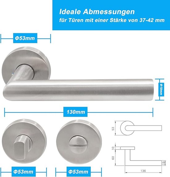 deurklinken 13.6L x 5.3W centimetres | bol
