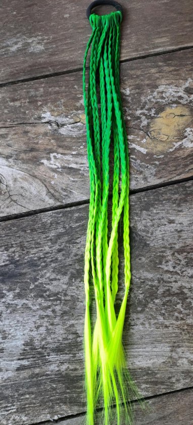 SALE! Haar Extension | Vlecht | Elastiek | Meisjes | Hair | Groen ...
