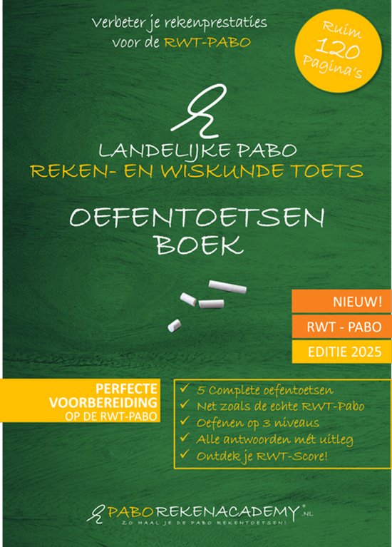 RWT-Pabo Oefentoetsenboek | JAAR 1 Pabo | voor de Landelijke Reken- en ...