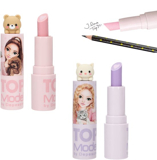 Depesche - TOPModel lippenstiftgum met topper - 1 stuk | bol