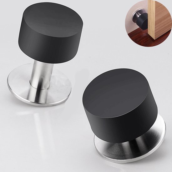 Deurstopper-2stuk-Zelfklevende deurbeschermers -RVS-Gemaakt van Metaal ...