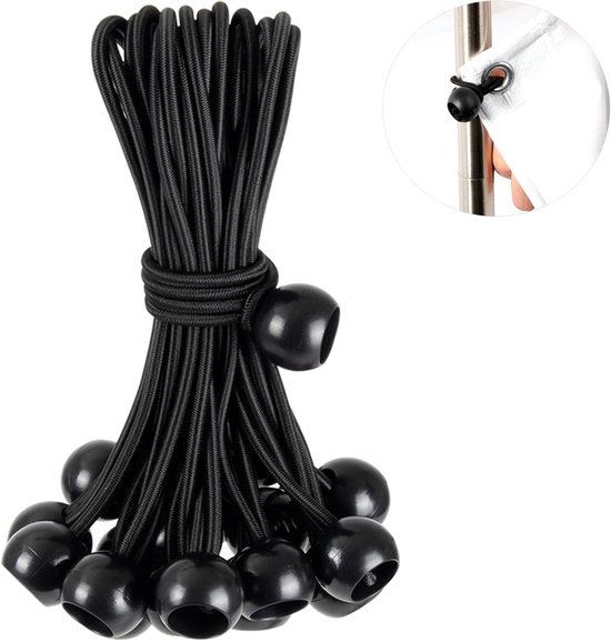 30 stuks - elastisch koord - Luifel Bungee Koorden - Tarp Bungee met ...