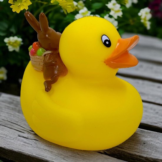 Badeend piepend badspeelgoed (eend paashaas) | bol