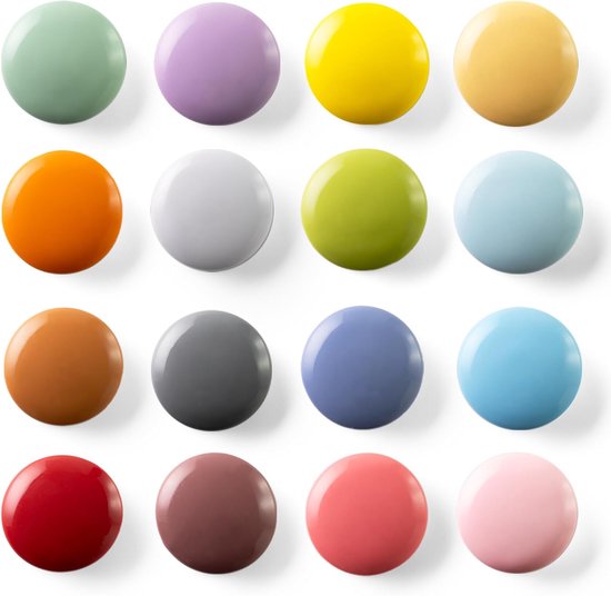 Leuke koelkastmagneten - sterke decoratieve magneten - 16 kleuren ...