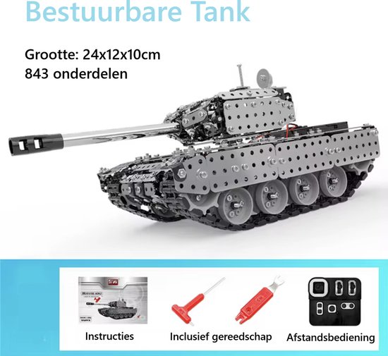 Bouwpakket Bestuurbare Tank - Met Afstandsbediening - Militaire ...