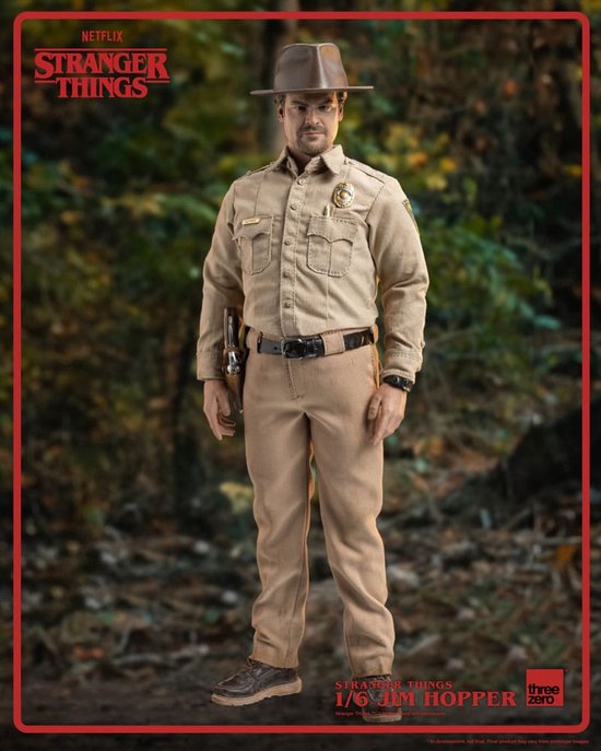 ThreeZero Stranger Things Action Figure 1/6 Jim Hopper (Season 1) 32 cm ...