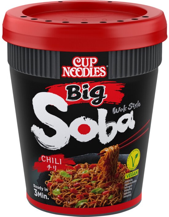 Nissin Soba Cup Noodles Big - Chili Wok Style Noedels - Instant Noodles ...
