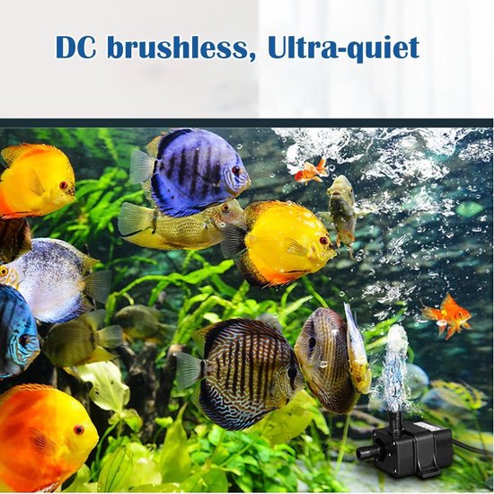 Mini-waterpomp USB-waterpomp DC 5 V super stil en borstelloos met 3 m ...