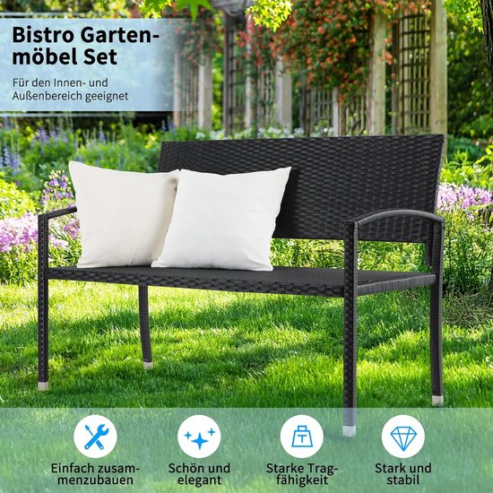 Tuinbank - Buitenbank - Terrasbank - Balkonbank - 2-zitsbank - met ...
