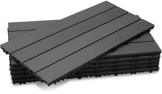 Terrastegels 30 x 60 cm - 18 Stuks WPC Tuintegels met Kliksysteem ...