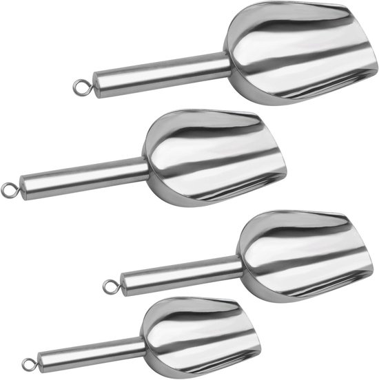 Trankielo - RVS IJsbloek Schep Set van 4 - Ijs Scheppen ...