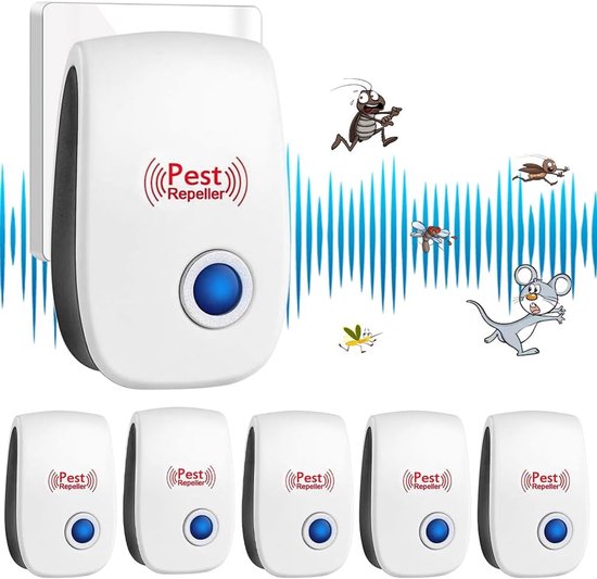 Muizenvallen voor Binnen - Muizenverjager Ultrasone - Elektrische ...