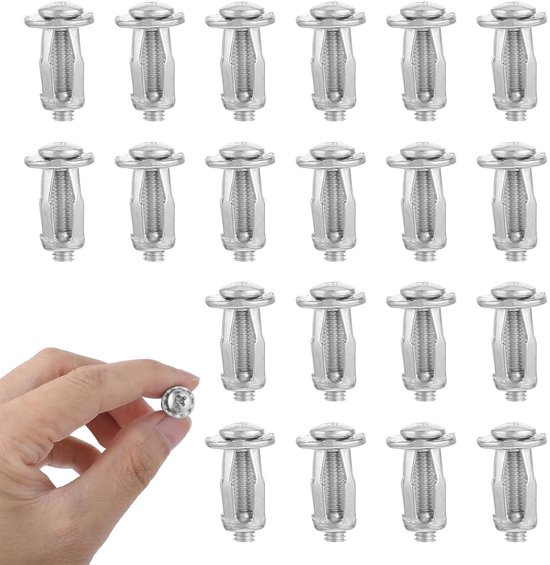 20 stuks holle pluggen holle deurankers en schroeven set met stelmoeren ...