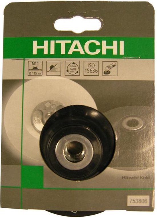 Hitachi Steunschijf met moer 125 mm zacht ISO 15636 | bol