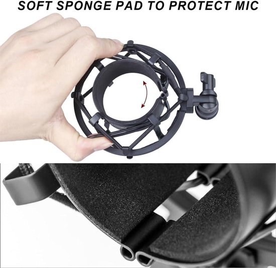 Metal Microphone Mount with Spider Holder for 45-50mm Microphones ...