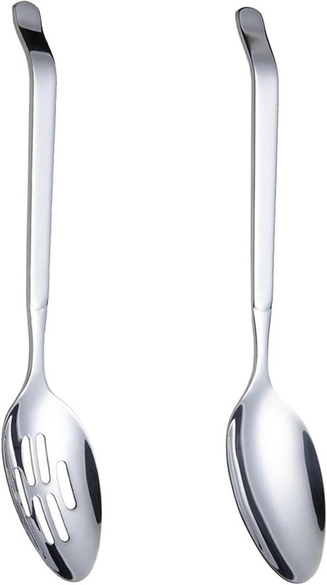 Opscheplepel groot lang handvat roestvrij staal met gleuf voor partijen ...