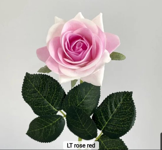 Real Touch Baby Pink Double Headed Rose - 2 Knoppen - Roze ...