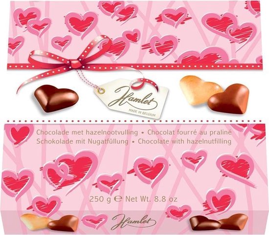 Hamlet Chocolade hartjes praline - 18 stuks assortie | bol.com
