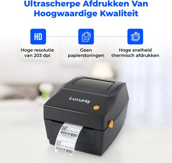 Luxuriq® Thermische Labelprinter - USB & Bluetooth - incl. 300 ...