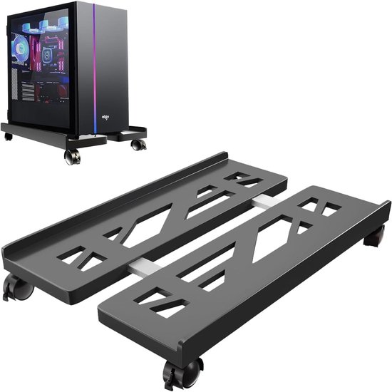 CPU Stand Mobile Four Wheel Universal - Black CPU Cart, Suitable for PC ...